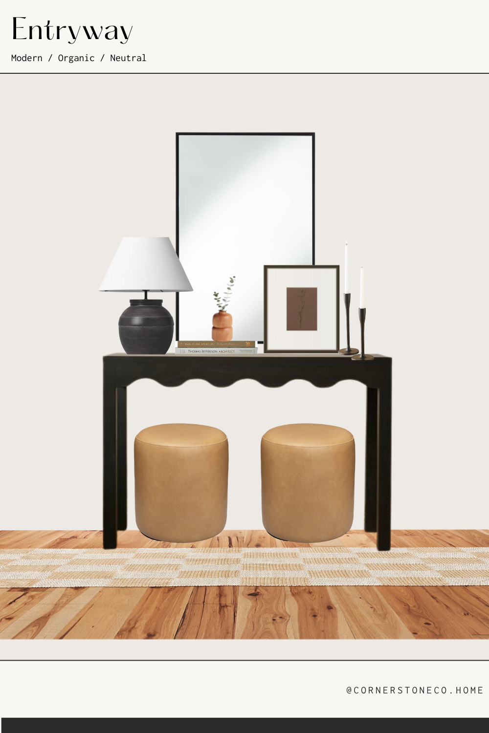 Shop the Look: Modern, Organic Entryway Design | cornerstone-co.com